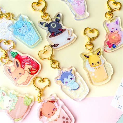 Eevee Boba Keychain Poroful