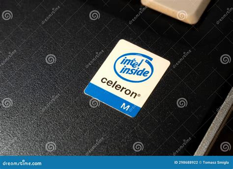 Intel Celeron Inside Old Obsolete Laptop Computer Manufacturer Sticker