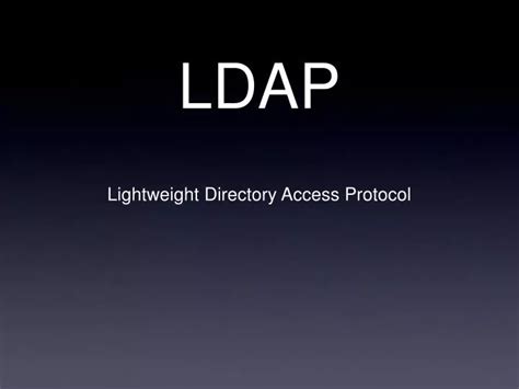 ppt ldap powerpoint presentation free download id 3695128