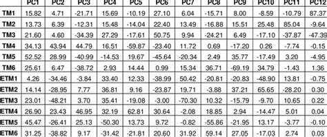 Eigenvector Matrix Of Original Bands Download Scientific Diagram