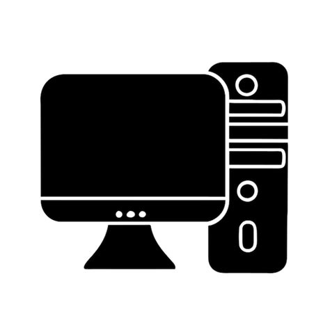 Desktop Computer Pictogram Premium Ai Generated Vector