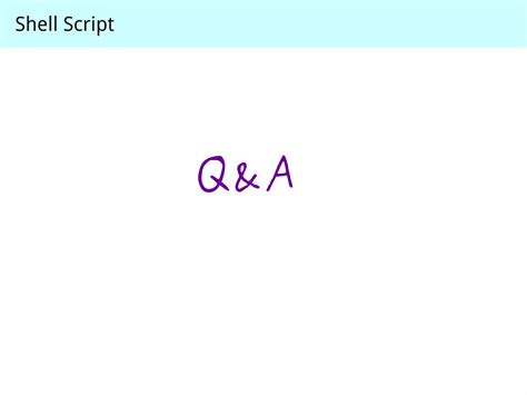 Shell Script Introduction Ppt