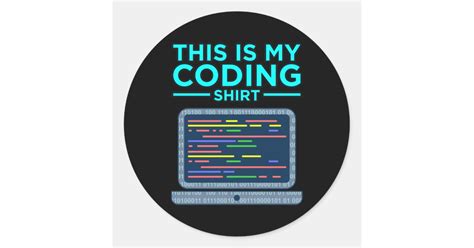 This Is My Coding Computer Programming Programmer Classic Round Sticker