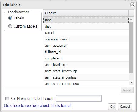 Edit Labels Dialog Tutorial
