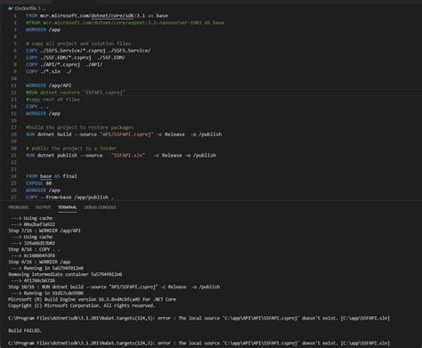 docker build is unable to find project file · issue 1885 · dotnet