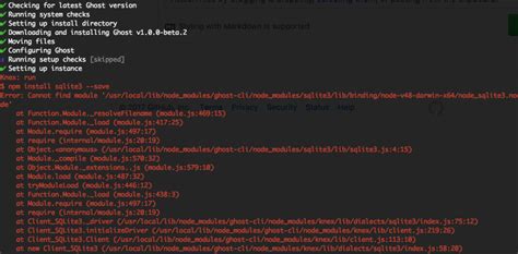 Ghost Cli Npm Install Sqlite3 Save Error · Issue 281 · Tryghost