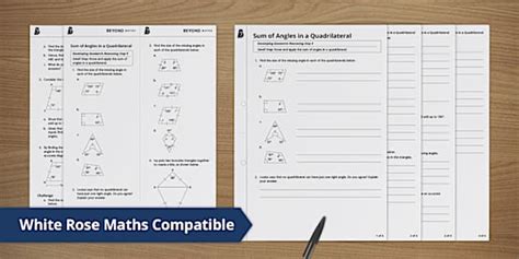 👉 Sum Of Angles In A Quadrilateral Teacher Made