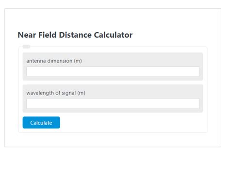 Near Field Distance Calculator Calculator Academy