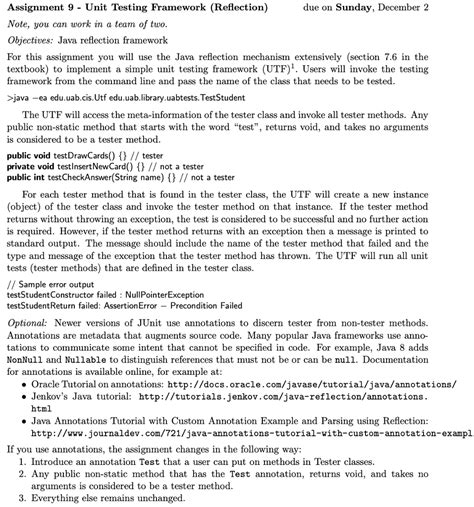 Assignment Unit Testing Framework Reflection Chegg