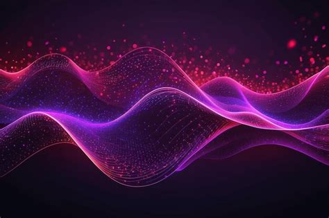 Premium Photo Particles Wave Cyber Or Technology Background Abstract