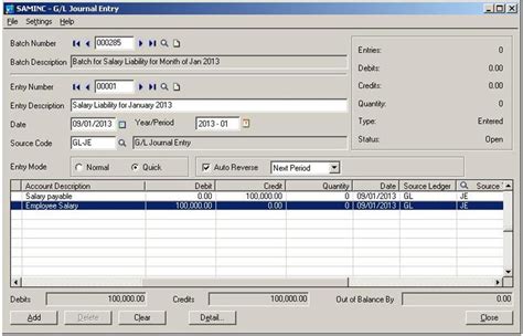 Auto Reverse General Ledger Entries In Sage 300 Erp Sage 300 Erp