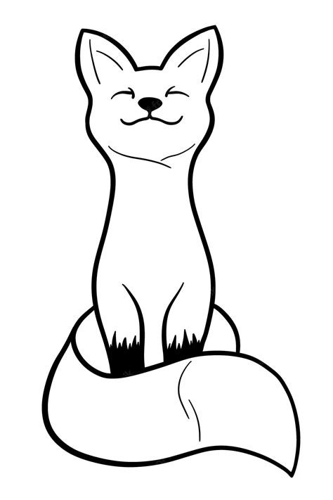 여우의 그림 프리미엄 벡터