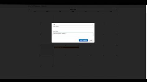 Ajax Full Featured Calendar Fullcalendar 5editing Event Youtube
