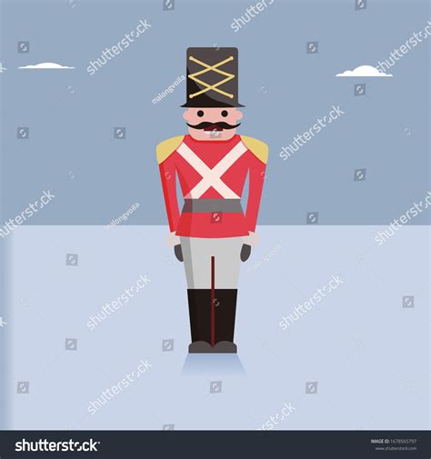 Tin Illustrationvintage Toychristmas Isolated Nutcracker Soldier Stock Vector Royalty Free