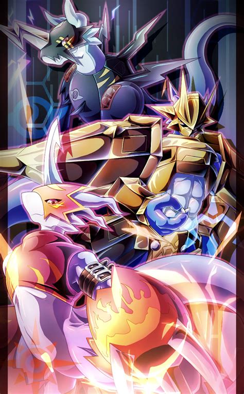 Fladramon Lighdramon Magnamon Digimon Digimon Adventure 02 Highres