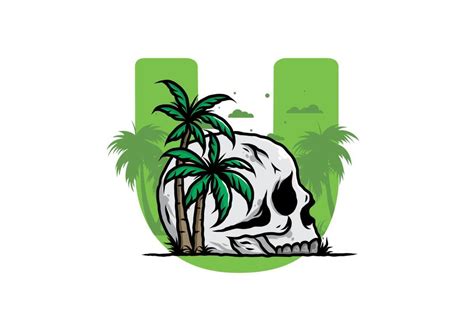 Skull Palm Tree Vector Art Icons And Graphics For Free Download