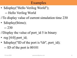 Verilog Tasks Functions Pptx Web Development Internet