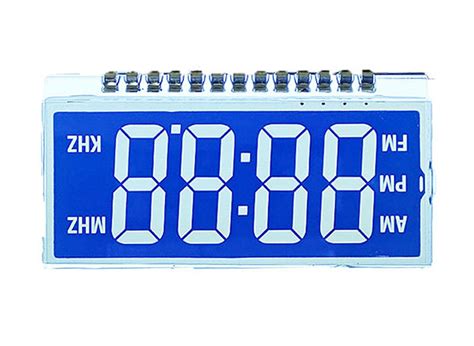 Blue White Alarm Clock Htn 7 Segment Lcd Display With Metal Pins China Lcd And Lcd Panel Price