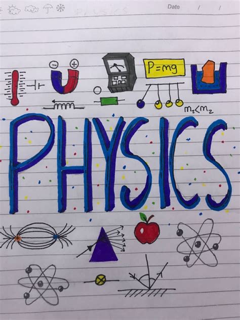 School Notebooks Designs Front Page Design Physics Projects Book