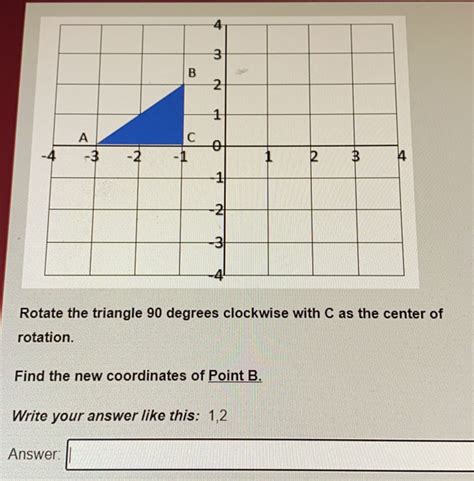 Rotate The Triangle 90 Degrees Clockwise With C As Gauthmath