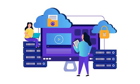 Cloud Data Center Cloud Computing Concept Stock Illustration Download