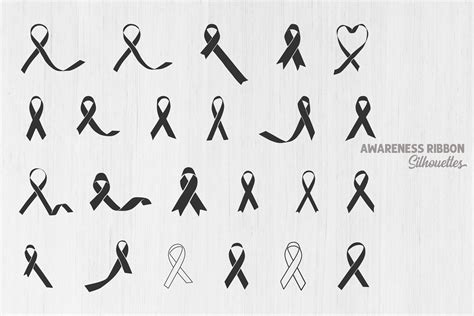 Awareness Ribbon Silhouette Ribbon Svg Afbeelding Door Designlands