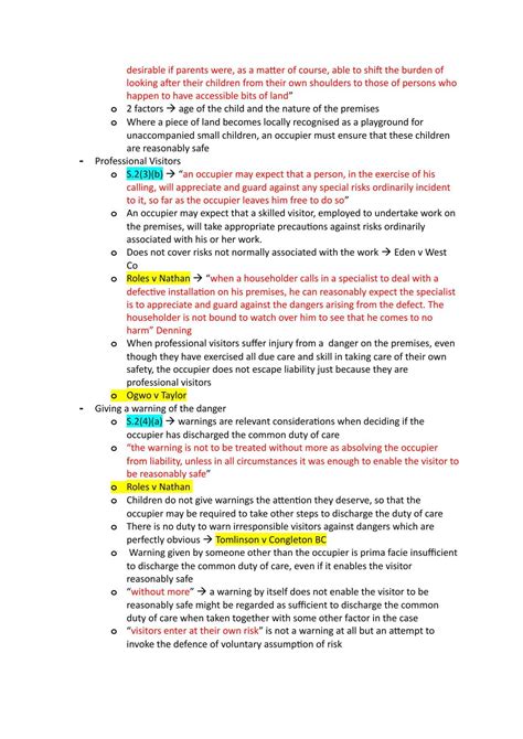 Law Of Tort Notes Lawdm0062 Law Of Tort Bristol Thinkswap