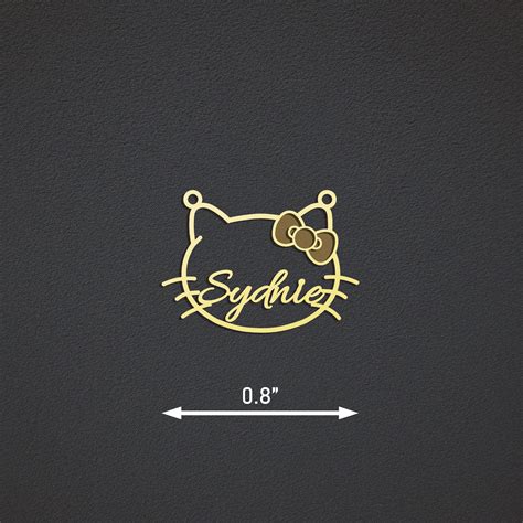 Kitty Name Necklace Cute Kitty Necklace Kitty Cartoon Name Pendant