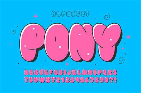 트렌디 버블 코믹 알파벳 디자인 다채로운 서체 컴퓨터 글자에 대한 스톡 벡터 아트 및 기타 이미지 컴퓨터 글자 기포