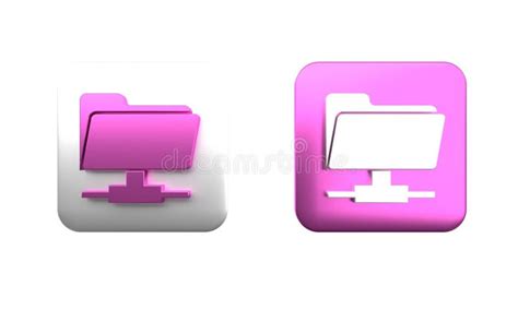 Colorful Ftp Folder Icon Isolated On White Background Software Update