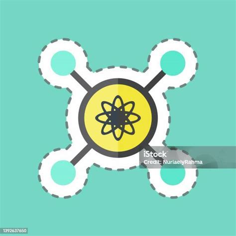 스티커 라인 컷 지능형 제어 데이터 분석 기호에 적합합니다 편집 가능한 간단한 디자인 디자인 템플릿 벡터 간단한 기호 그림