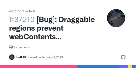 Bug Draggable Regions Prevent Webcontents Interaction With