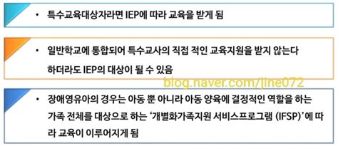 개별화교육계획iep 대상 작성시기 내용 네이버 블로그
