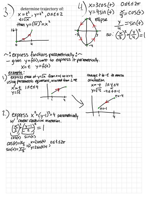 Parametric Equations W Examples Math 122 Math122 Stuvia Us