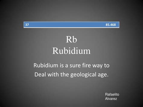 Ppt Rb Rubidium Powerpoint Presentation Free Download Id2573594