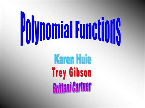 PPT Polynomial Functions PowerPoint Presentation Free Download ID