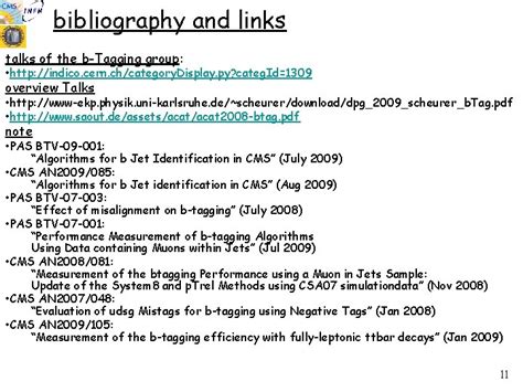 overview on b tagging cms introduction available algorithms