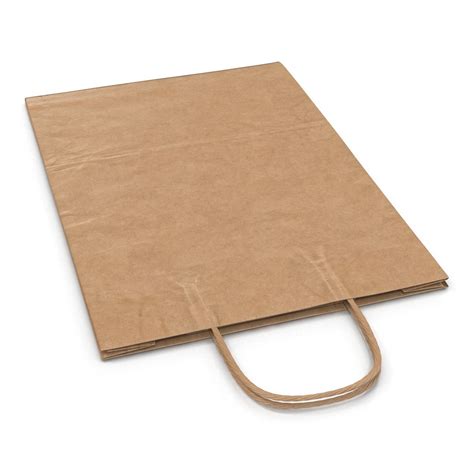 접힌 손잡이를 가진 종이 봉지 3d 모델 19 3ds C4d Fbx Ma Obj Max Unknown Free3d