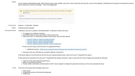 Solved Unable To Access Expenses Or Reports Log In Is F Sap