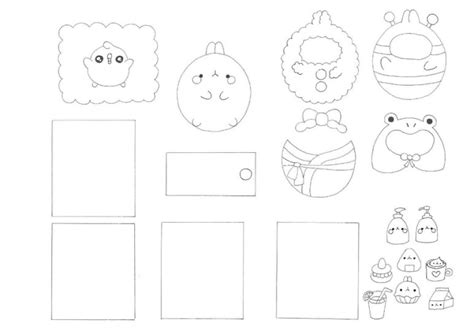 [ 몰랑 러블리룸 스퀴시북 만들기 ] 손그림 도안 말랑이랑 네이버 블로그