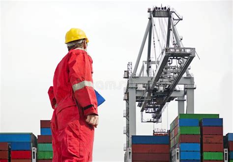 Docker Stock Image Image Of Safety Containers Overalls