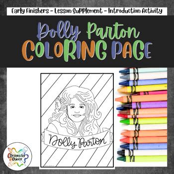 Dolly Parton Coloring Page Women In Music Womens History Tpt