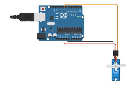 circuit design 12 servo motor kontrolü tinkercad