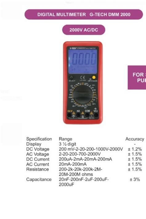 G Tech Dmm 2000 Digital Multimeter 4 Digit At Rs 3750 In New Delhi