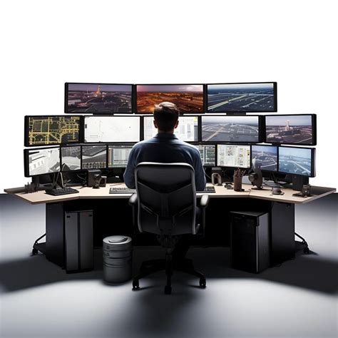 Premium Ai Image Isolated Air Traffic Control Flight Coordination Radar Scree On White