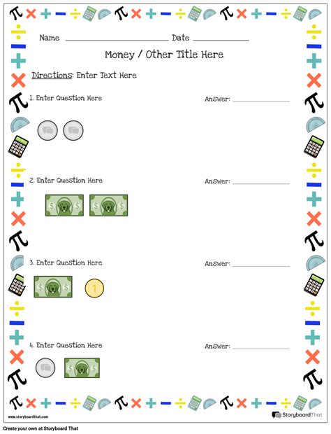 Math Border Template