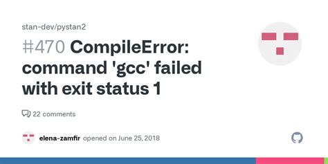 CompileError Command Gcc Failed With Exit Status Issue Stan Dev Pystan GitHub