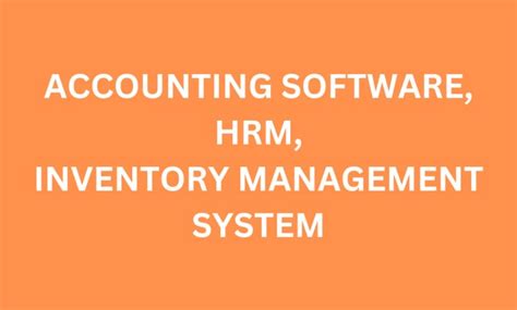 Create Accounting Software Hrm Inventory Management System By