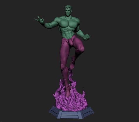 🫦 Human Torch Johnny Storm Marvel Rivals Shirtless And Nude Version