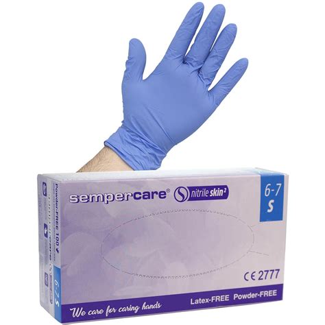 Sempercare Skin2 Nitrile Gloves Lavender Blue X 200 Small Medisave Uk